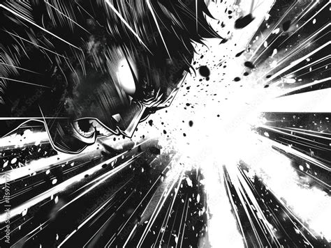 Comic Art Of A Superhero In Intense Battle Scene With A Dramatic