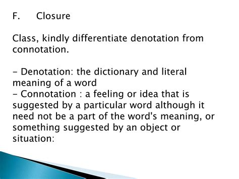 English 5 Q2 Week 7 Denotation And Connotation Health By Sir Rei Marasigan 1 Pptx
