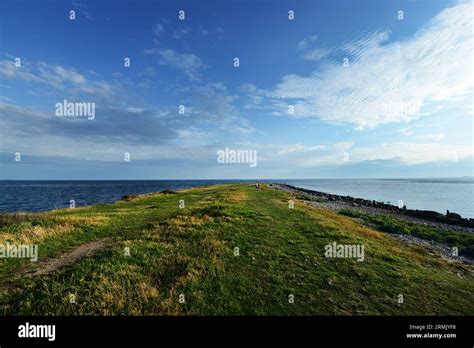 Beautiful Coastal Scenery By The Great Belt In Korsør Denmark Stock