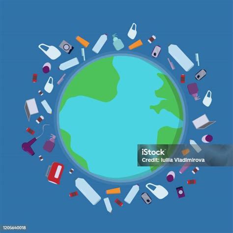 Planet Bumi Tercemar Dengan Sampah Plastik Dan Elektronik Masalah