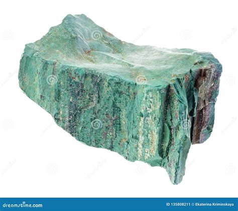 Rough Volkonskoite Stone on White Stock Image - Image of sample ...