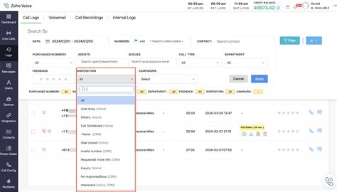 Call Disposition In Zoho Voice