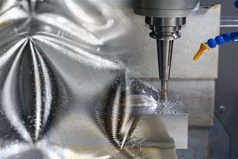 The Abstract Scene Of Cnc Milling Machine Rough Cutting The Injection