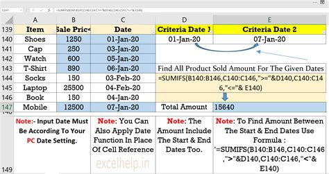 SUMIFS And DATE Function In Excel Excel Help
