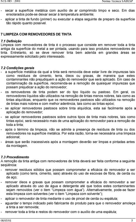 Norma Técnica SABESP NTS PDF Download grátis