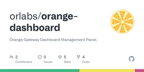 Github Orlabs Orange Dashboard Orange Gateway Dashboard Management Panel