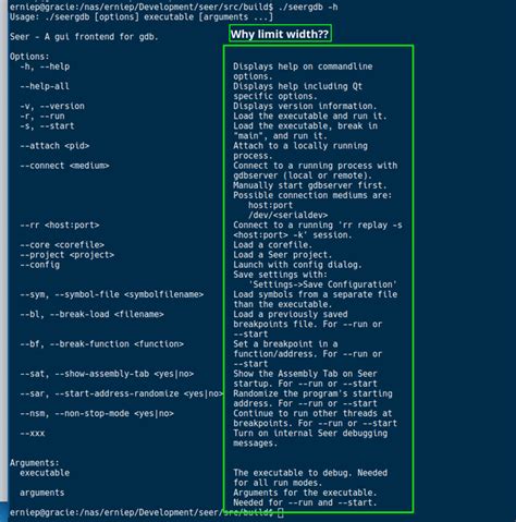 qcommandlineparser width of help text is so narrow r qtframework