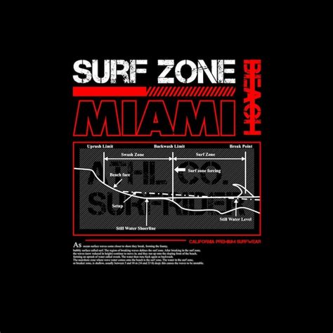 Premium Vector Surf Zone Miami Beach Vintage Fashion