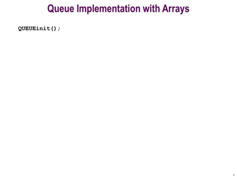 Ppt Queue Implementation With Arrays Powerpoint Presentation Free