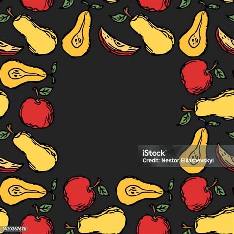 원활한 과일 패턴 사과와 배 배경 과일을 사용한 낙서 벡터 일러스트 레이 션 0명에 대한 스톡 벡터 아트 및 기타 이미지 0명 과일 귀여운 Istock
