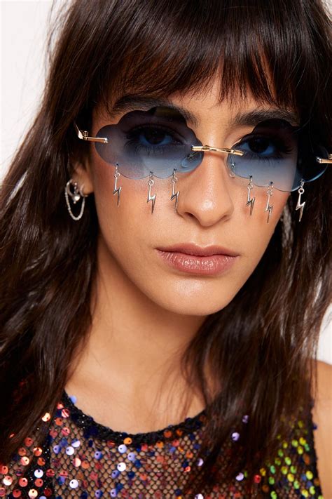 Cloud And Lightning Bolt Sunglasses Nasty Gal