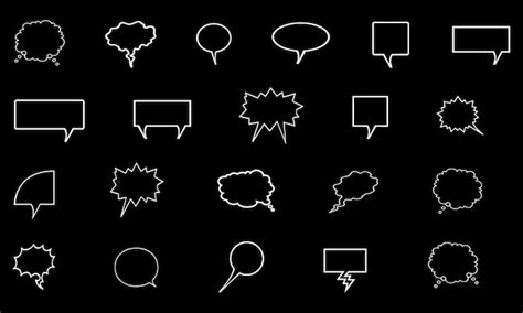 Premium Vector Speech Bubble Set