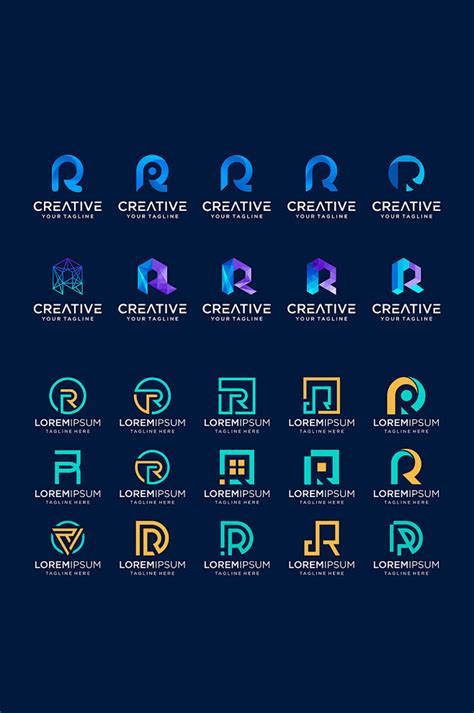 科技企业logo模板元素
