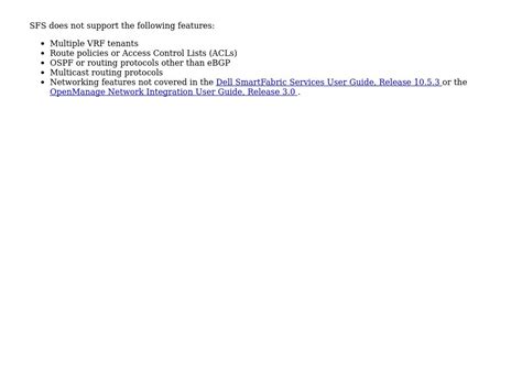 Unsupported Features Smartfabric Services With Multisite Vsan