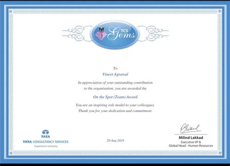 Vineet Agrawal On Linkedin Motivation Tcs Teamaward Pune Tcsgems