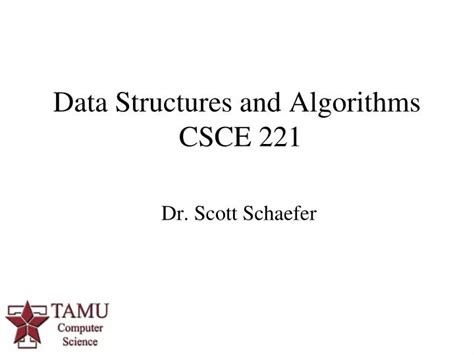 PPT Data Structures And Algorithms CSCE 221 PowerPoint Presentation