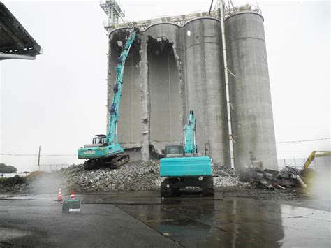 JA茨城むつみ五霞カントリーエレベーター解体工事 株式会社安田建設解体工事土木工事外構工事茨城県古河市