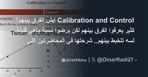 Calibration And Control ايش الفرق بينهم؟ كثير يعرفوا الفرق بينهم لكن