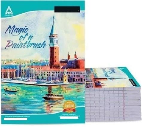 Strong Binded Rectangular Light Weight Clear Paper A4 Size Notebook For