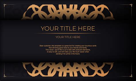 고급 스러운 장식 초대 카드의 인쇄 가능한 디자인에 대 한 템플릿 그리스 고급 빈티지 장식품과 디자인장소와 블랙 배경 0명에 대한 스톡 벡터 아트 및 기타 이미지 Istock