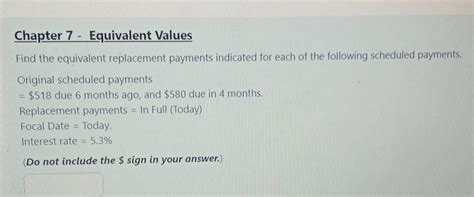 Solved Chapter Equivalent Values Find The Equivalent Chegg