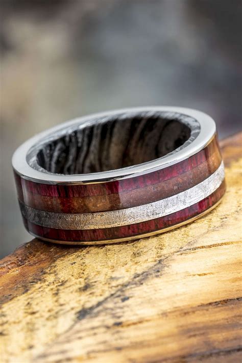 Meteorite Dinosaur Bone Wedding Band Jewelry By Johan