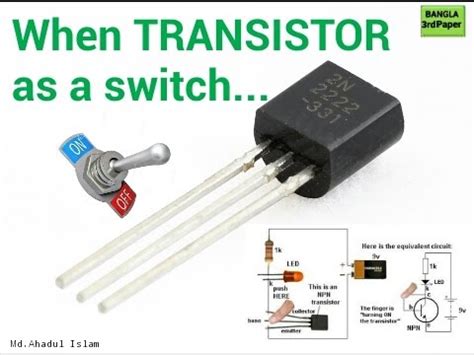 Switching Transistor How To Transistors Works Like A Switch YouTube