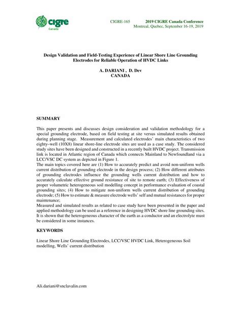 pdf design validation and field testing experience of linear · a