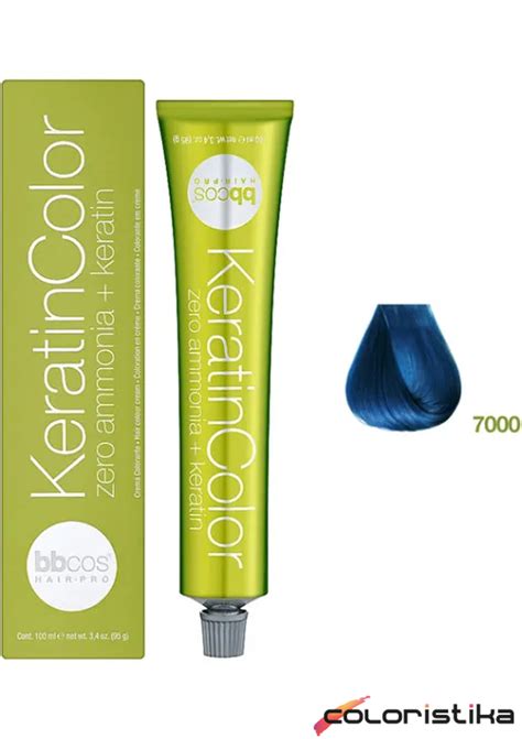 Безаммиачная краска для волос BBcos Keratin Color 7000 корректор синий ...