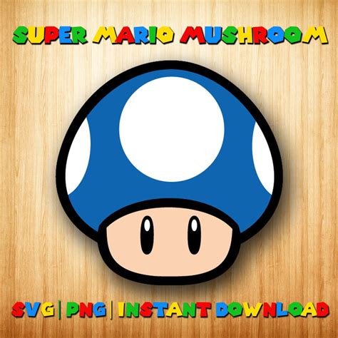 Mushroom Svg Mario Svg Super Mario Png Instant Download Digital