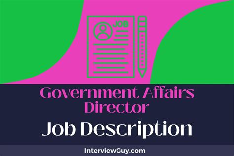 Government Affairs Director Job Description Updated For 2025