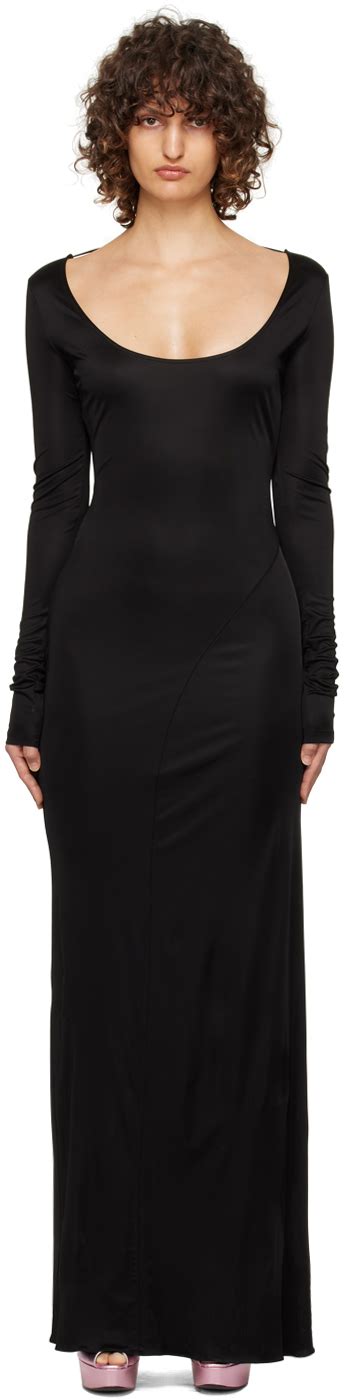 TOM FORD Robe longue noire à dos ouvert SSENSE France
