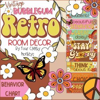 Retro Classroom Decor Groovy Behavior Chart Behaviour Chart In