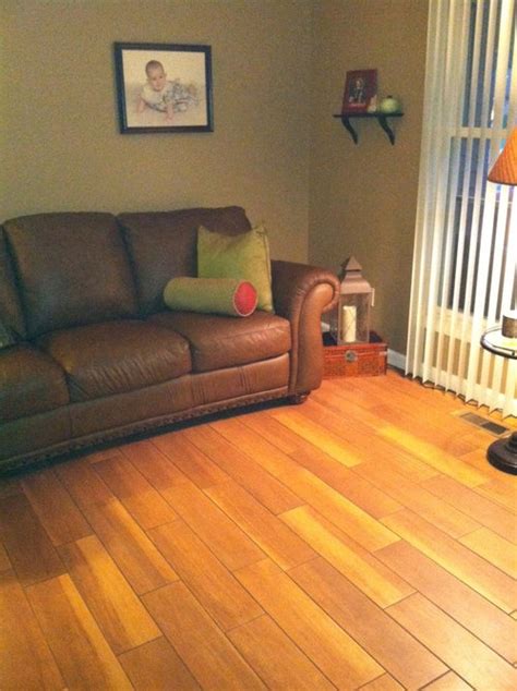 I Used The Porcelin Tile That Looks Like Hardwood And Love It