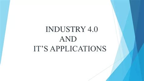 Ppt Presentation On Industry 4 0 Powerpoint Presentation Free Download Id 11612193