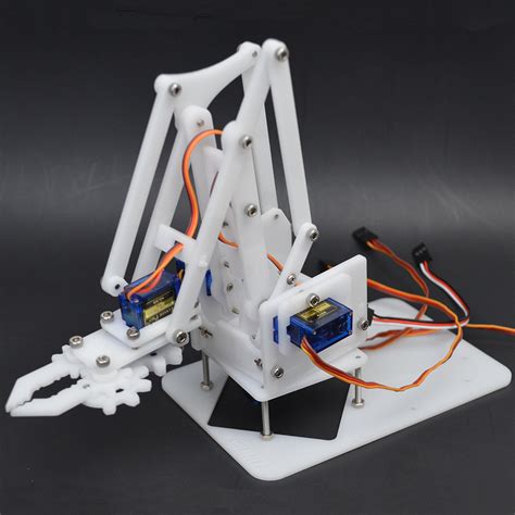 Uruav Diy Dof Smart Acrylic Rc Robot Arm Assembled Arm Educational Kit For Black White Sale
