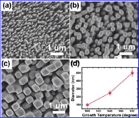 Effect Of The Growth Temperature On The Morphology Of Nio Nw Arrays