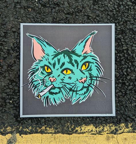 Stoner Kitty Art Print — Sprite