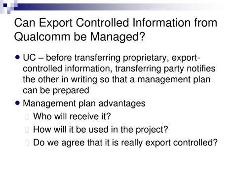 Ppt Non Disclosure Obligations And Receipt Of Export Controlled Proprietary Data Impact And