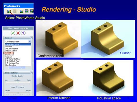PPT Rendering In SolidWorks PowerPoint Presentation Free Download ID 3115072