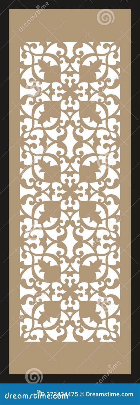 Wardrobe Door Partition Wall Glass Design Cdr Vector Stock Vector