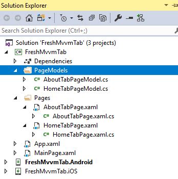 Tabbed Page In Xamarin Forms Using FreshMvvm