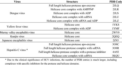 Representative Structures Of Ns3 Helicases From Elements Belonging To