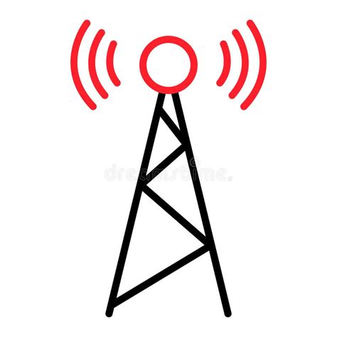 Signal Tower Icon Wireless Technology Network Sign Antenna Wave Radio