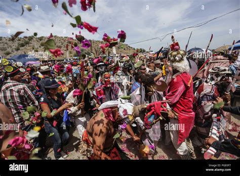 Pharisees Of Yaqui Tribe Perform The Ritual Burning Of Masks During The