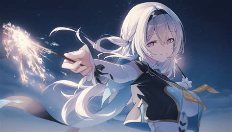 Bow Breasts Close Clouds Firefly Honkai Star Rail Fireworks Gray