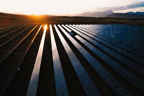 Premium Photo Blue Solar Panels Photovoltaic Modules For Renewable