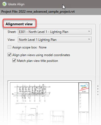 Set The Alignment View In Ideate Align For Revit IdeateApps Ideate
