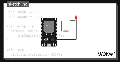 Led Sederhana Wokwi Esp32 Stm32 Arduino Simulator