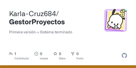 Github Karla Cruz Gestorproyectos Primera Versi N Sistema